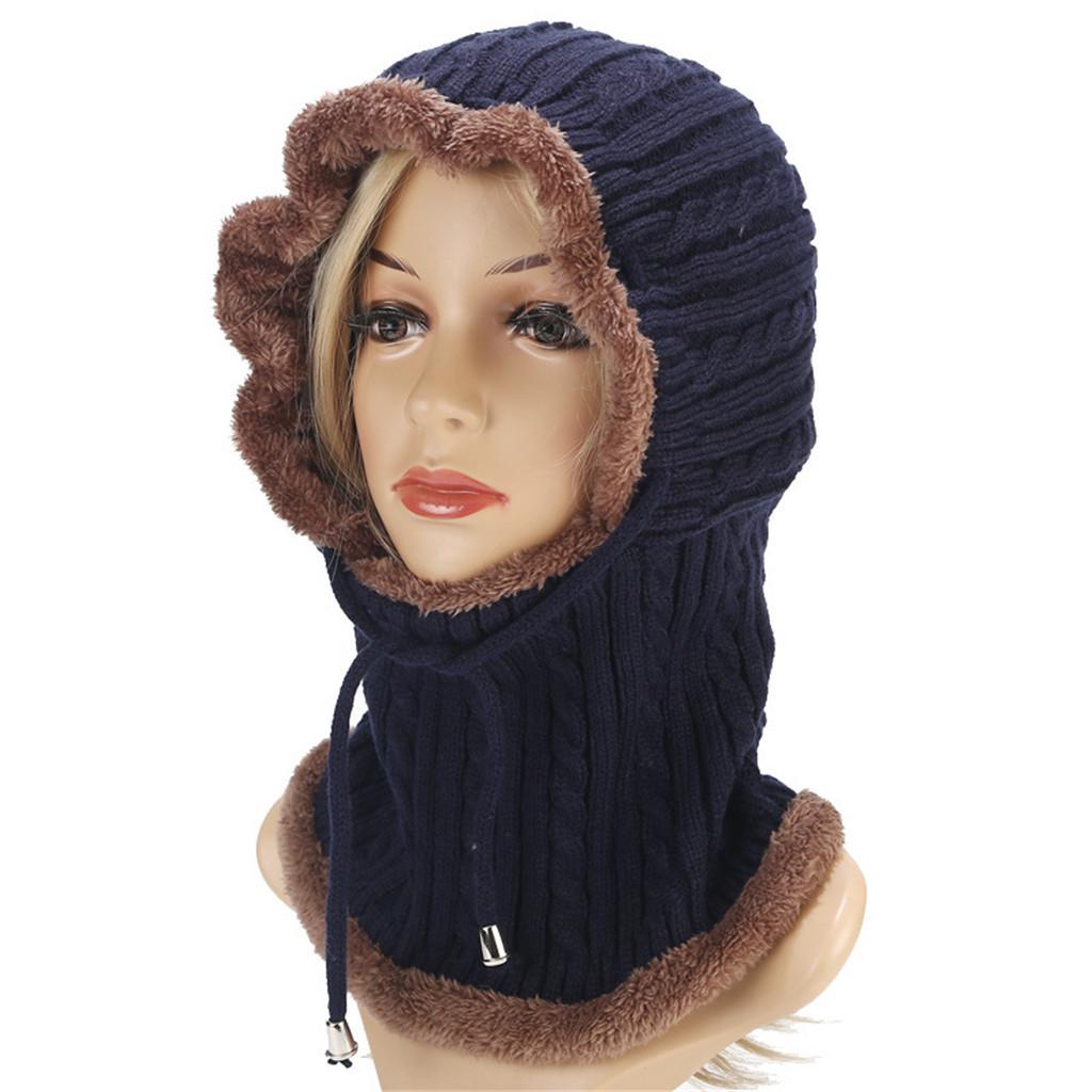 Buy Unisex Fleece Hood Hat Beanie Ski Snow Cap Snood Scarf Warm ...