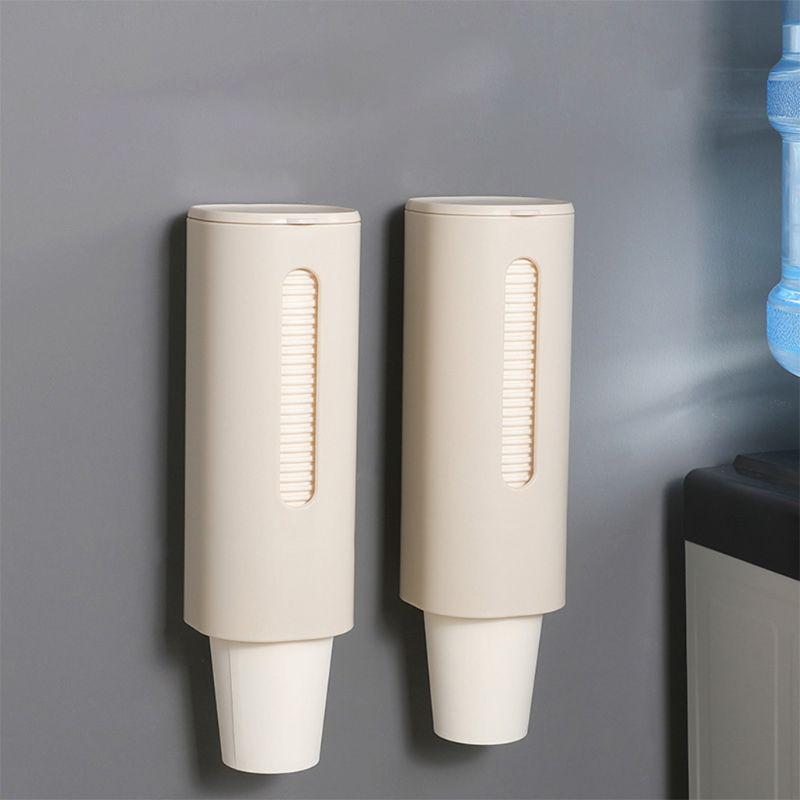 Wall Mounted Disposable Paper Cup Holder Large Capacity Shelf Anti-dust ...