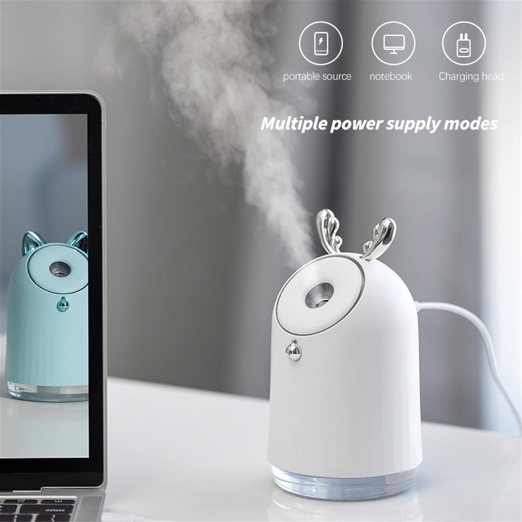 Buy [MLS] 250ml Mini Electric Air Humidifier LED Night Light Up Home ...