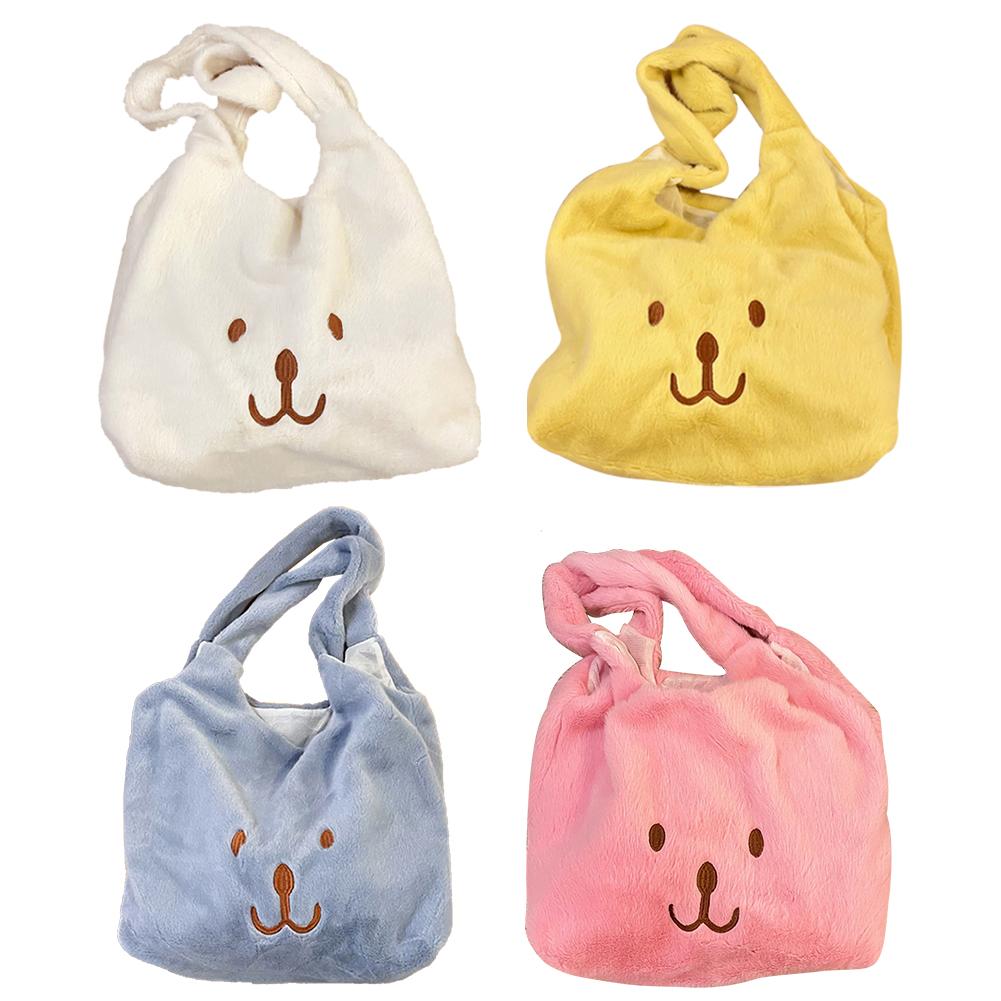 Cheap Autumn Winter Portable Tote Bag Fleece Shoulder Handbag Student ...