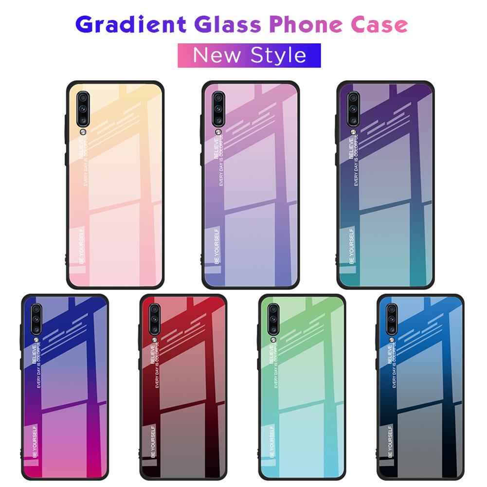 Buy Gradient Tempered Glass Phone Cases for Samsung Galaxy A70 ...