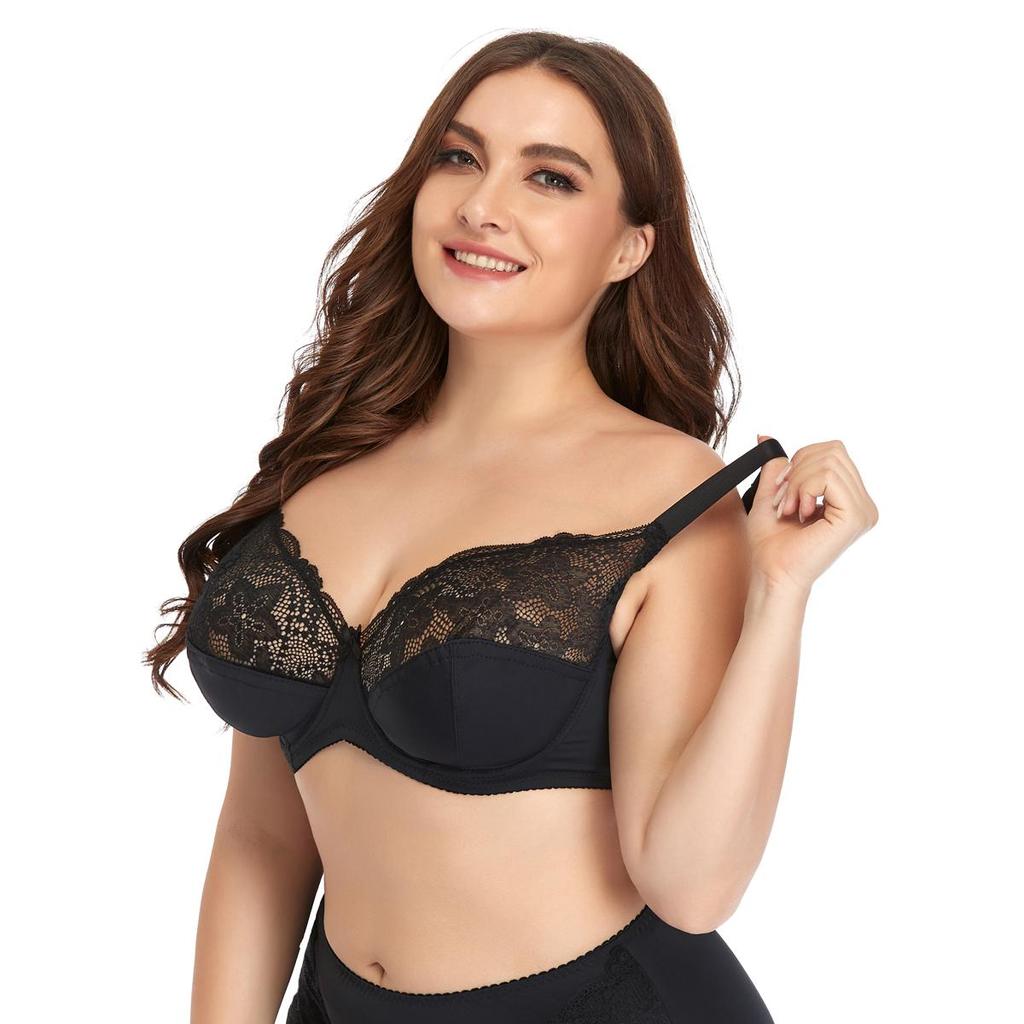 Sexy Bras Women Perspective Lace Underwear Lingerie Brassiere Unlined Adjusted Strap Bra Plus ...