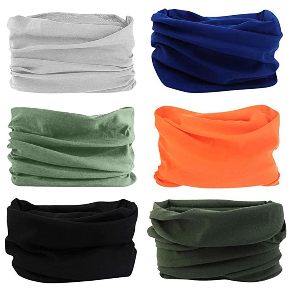 Buy 6PC Unisex Seamless Bandana Rave Headband Scarf Headwrap Neckwarmer ...