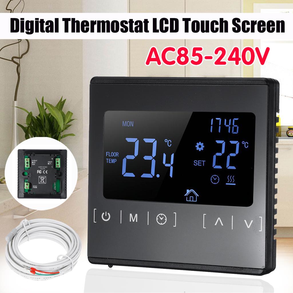 5 2 Programming Function LCD Display Thermostat Temperature Heating ...