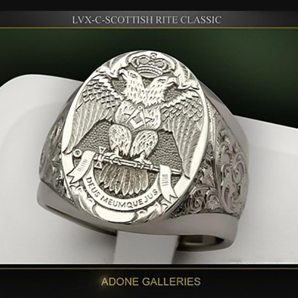 Buy Gold Double Headed Eagle Wings Carved Pattern Ring at affordable ...