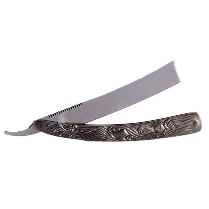 Classic Men Straight Edge Shaving Razor Steel Handle Folding Knife ...