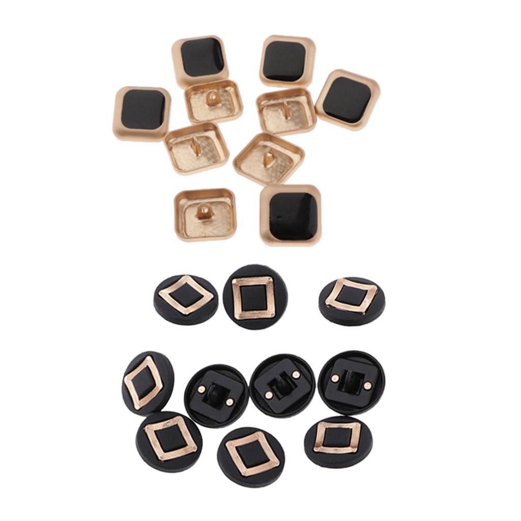 10x/Pack Square Shank Button Sewing Fastener 2x2cm Jeans 25x25x6mm ...