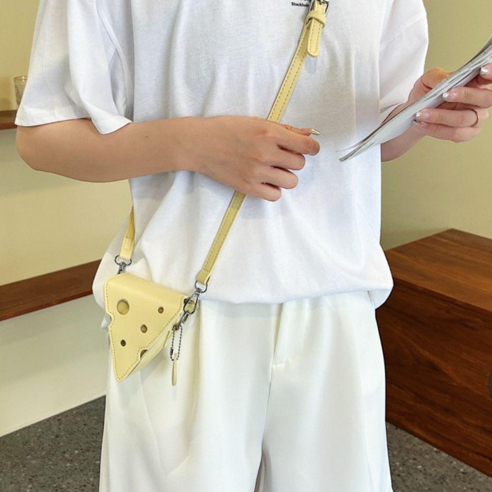 Cheap PU Lipstick Casual Bag Cheese Shape Handbag Purses Coins Bag ...