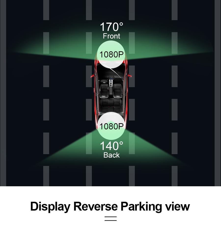 Buy E-ACE 10 Inch Car DVR Mirror FHD 1080P Dash Camera Video Recorder ...