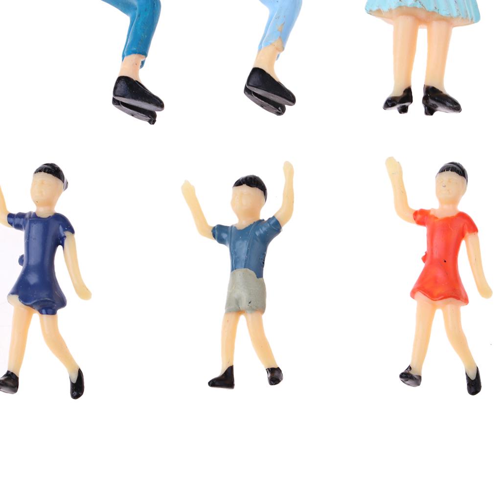 HO Plastic Painted People Action Figure 1/25 Scale for Street Layout ...