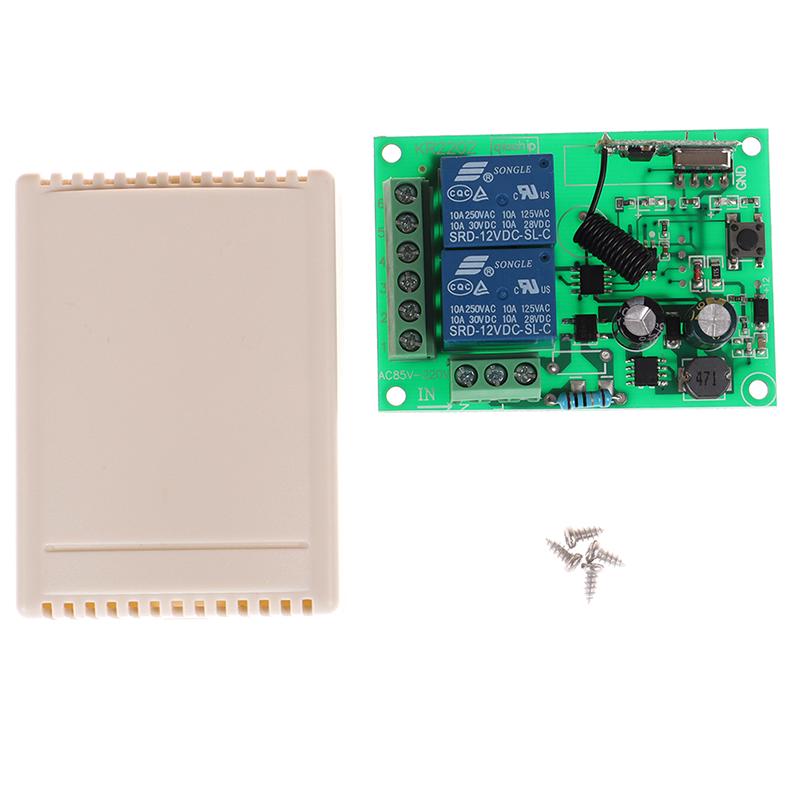 Buy 220V 2CH Channel Wireless RF Remote Control Receiver Relay Switch 433MHZ at affordable ...