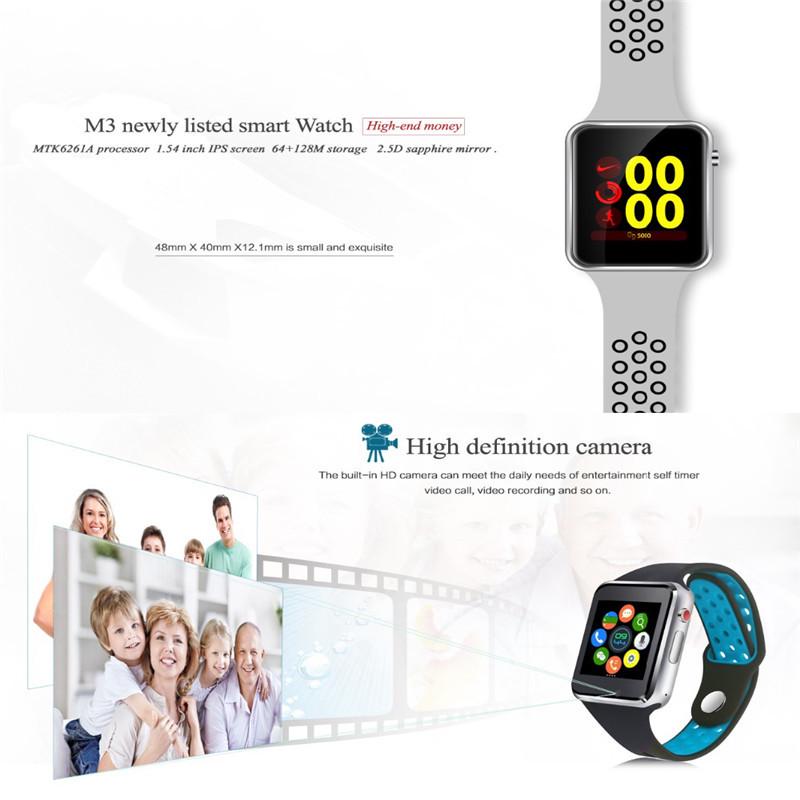 Buy M3 Smart Watch Smartwatch 1.54 Inch LCD Touch Screen For Android ...