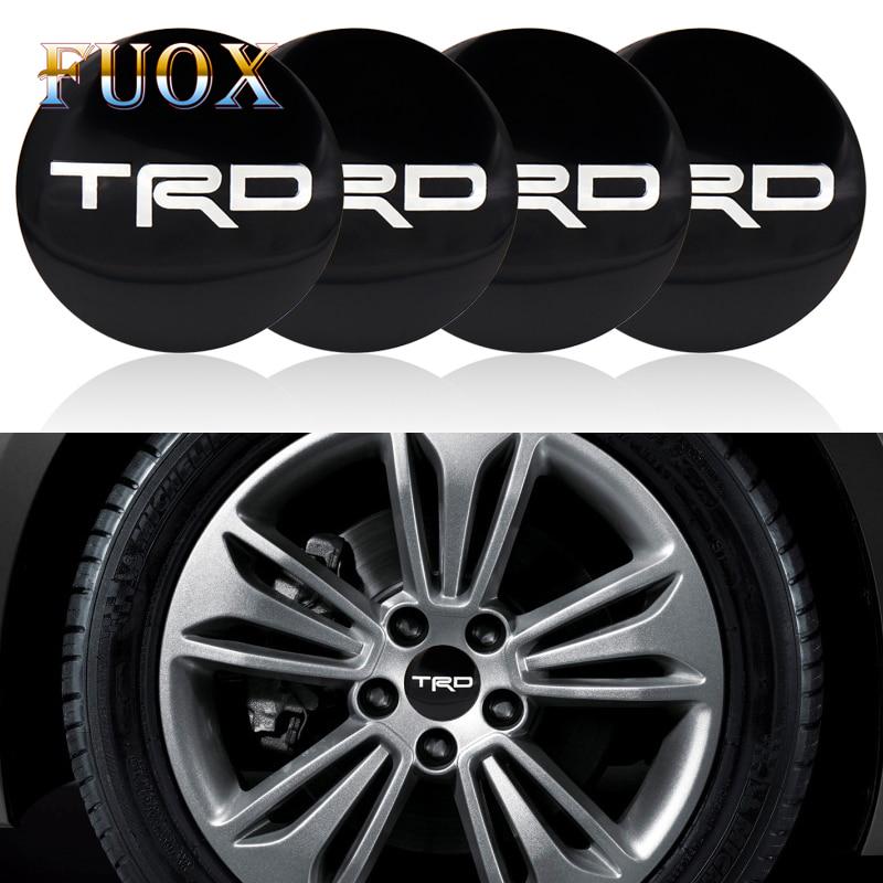 4pcs TRD racing 56.5mm TRD Sticker Wheel Center Hub Caps Wheel Dust ...