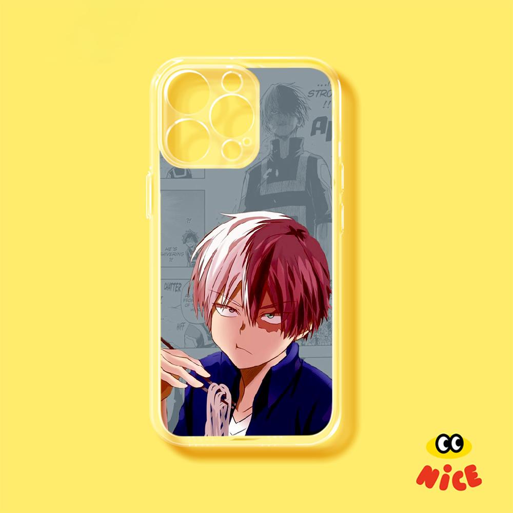 Buy Todoroki Shoto Blood Anime Transparent Phone Case Soft Cover For ...