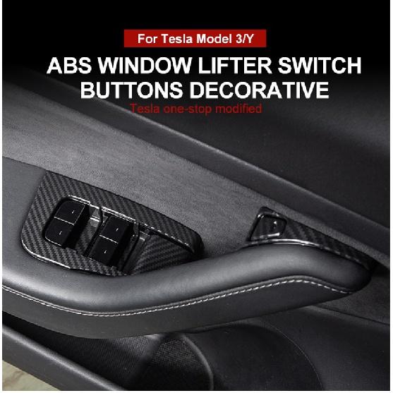 Kaufe For Tesla Model 3 Model Y Car Window Control Panel Button Decor ...