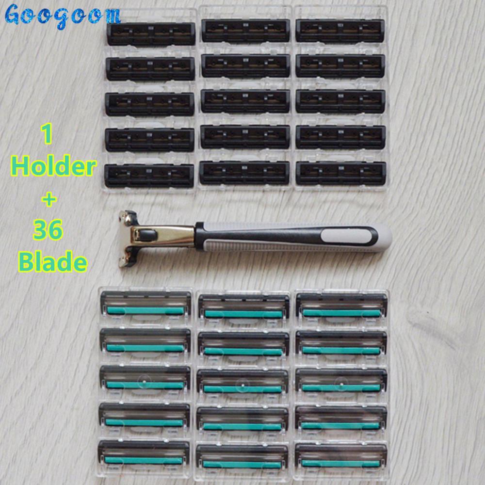 Buy 2 Layer Razor Blade Tool 30 Blades+1 Knife Holder Shaver Razor ...