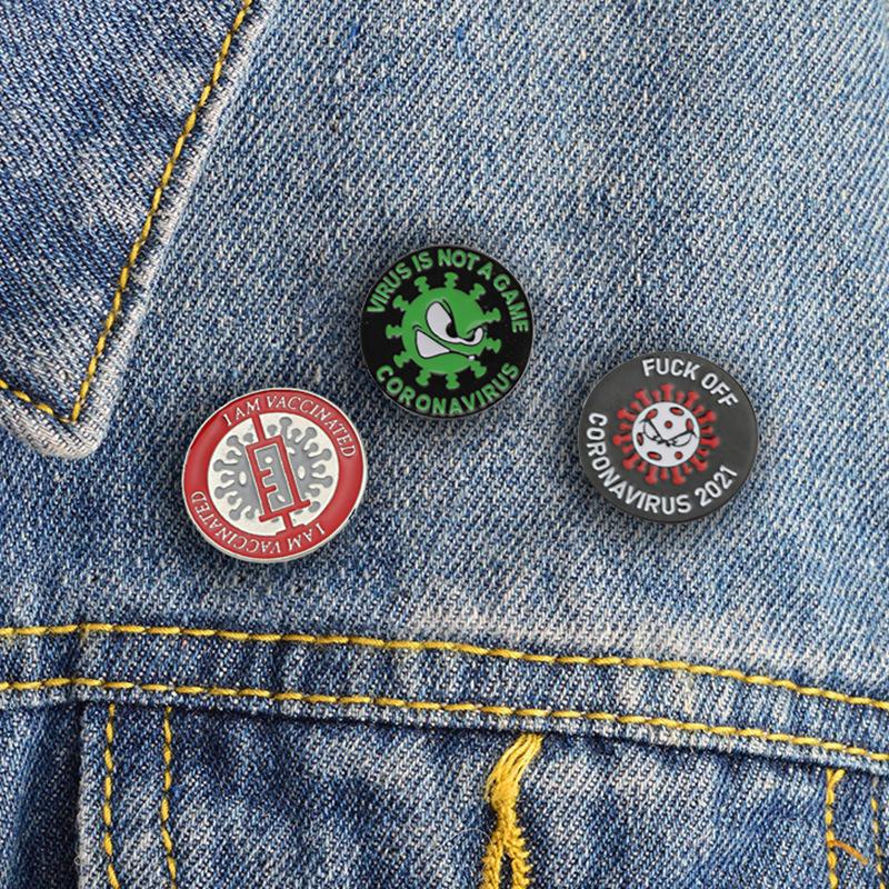 Buy Enamel Pin Vaccinated Got My Vaccine Brooch Badge Tags Bag Backpack ...