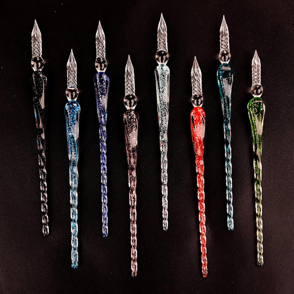 Buy Crystal Glass Inks Gift Pen Vintage Handmade Dip Pen For Writing ...