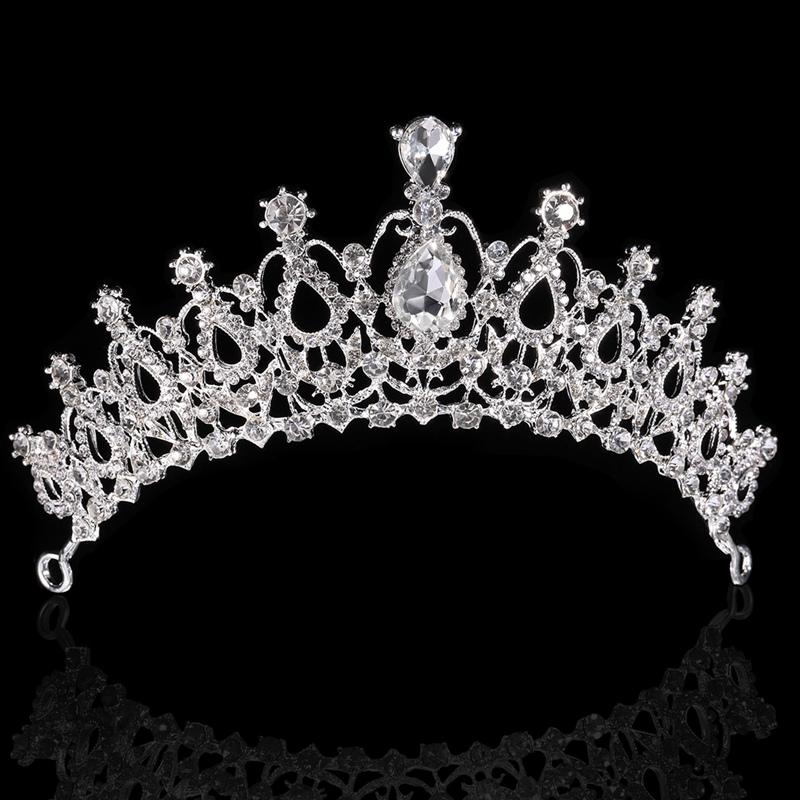 Cheap Luxury Crystal Rhinestones Princess Bridal Crown Tiara Women ...