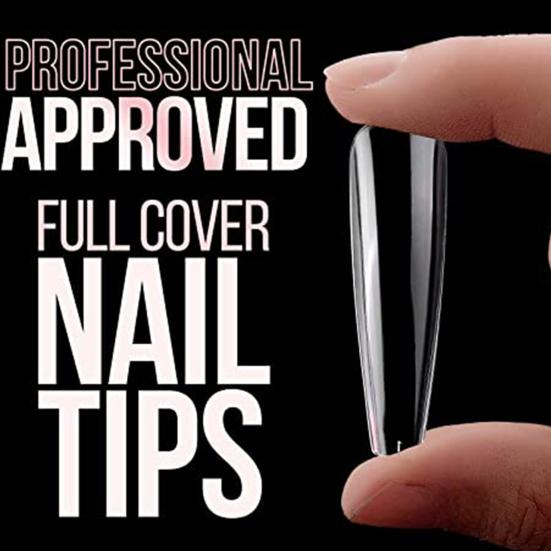 Buy Nail Art 600Pcs/Set Nail Tips T Shape Ultra Thin ABS Flat Head ...