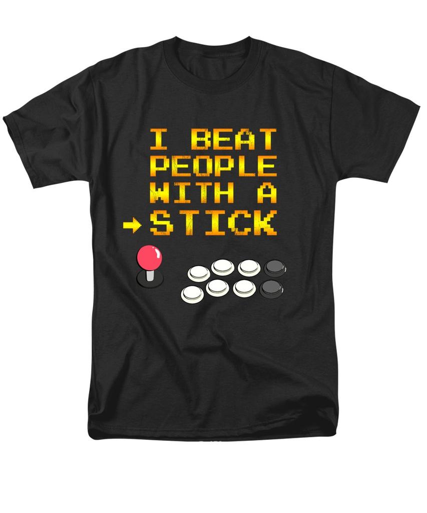 Buy Men Premium Cotton i beat people Print Tees Funny Harajuku Style ...