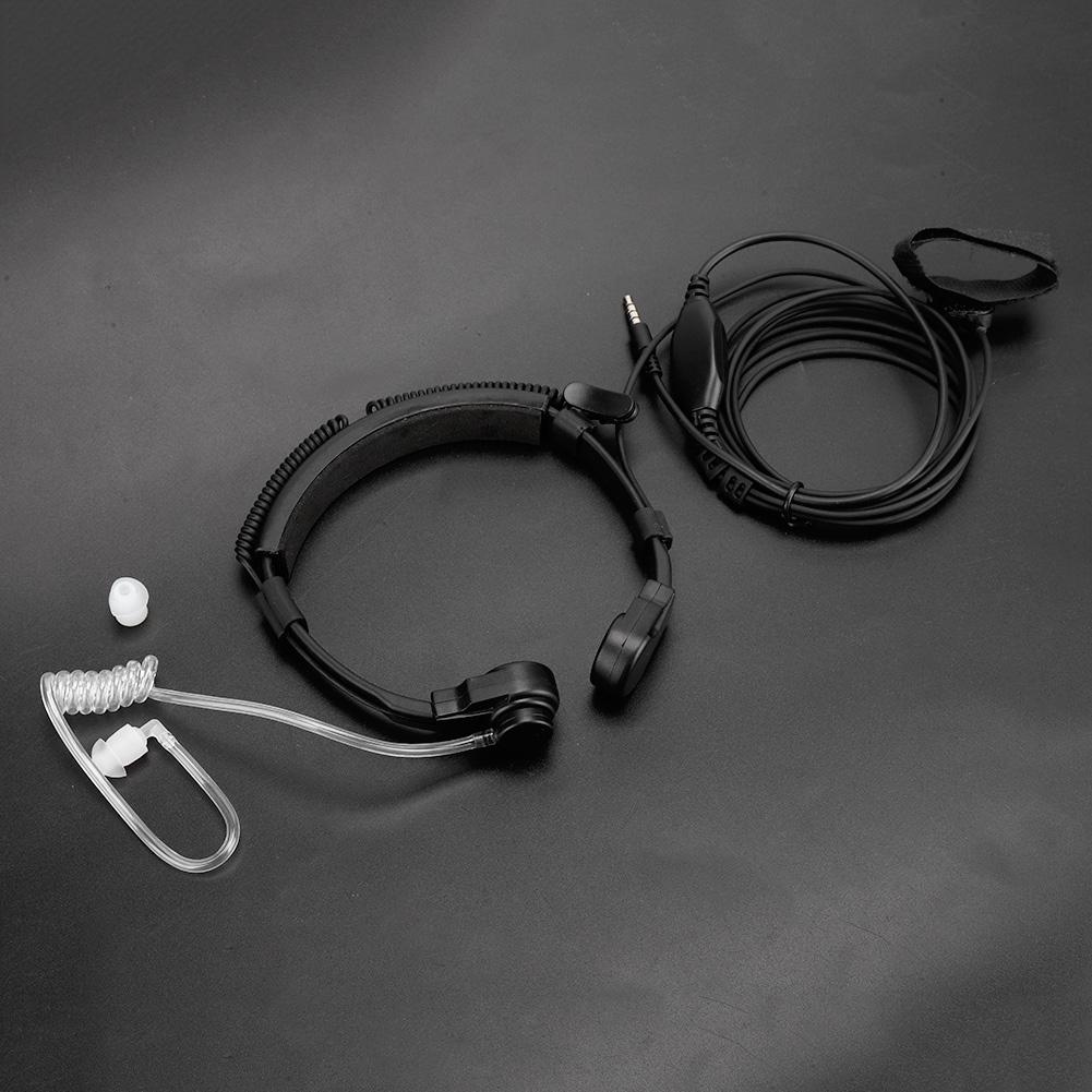 3.5mm Throat Mic Microphone Earphone PTT Adjustable Concealed Air ...