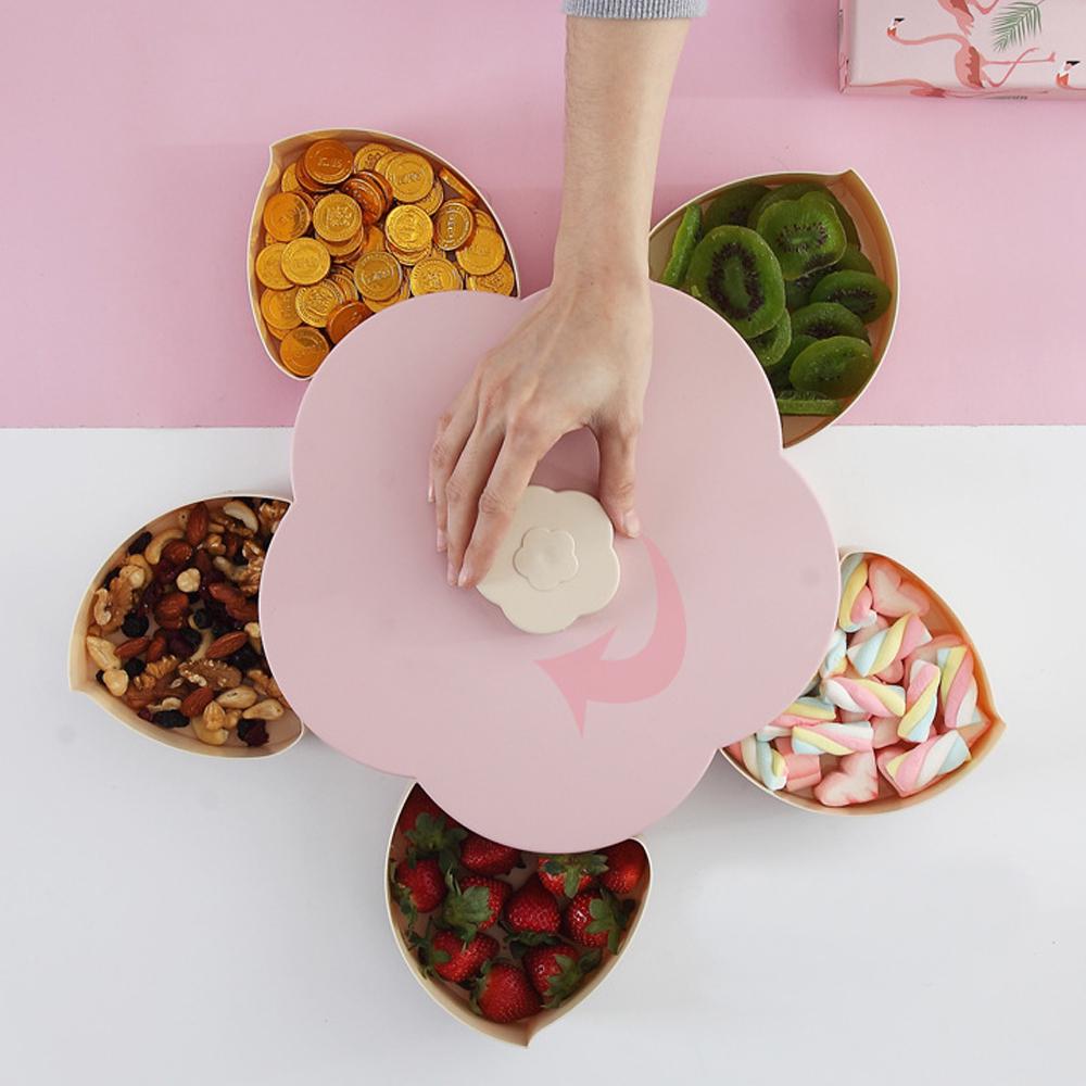 Rotatable Container Case Plastic Food Candy Holder Storage Box ...