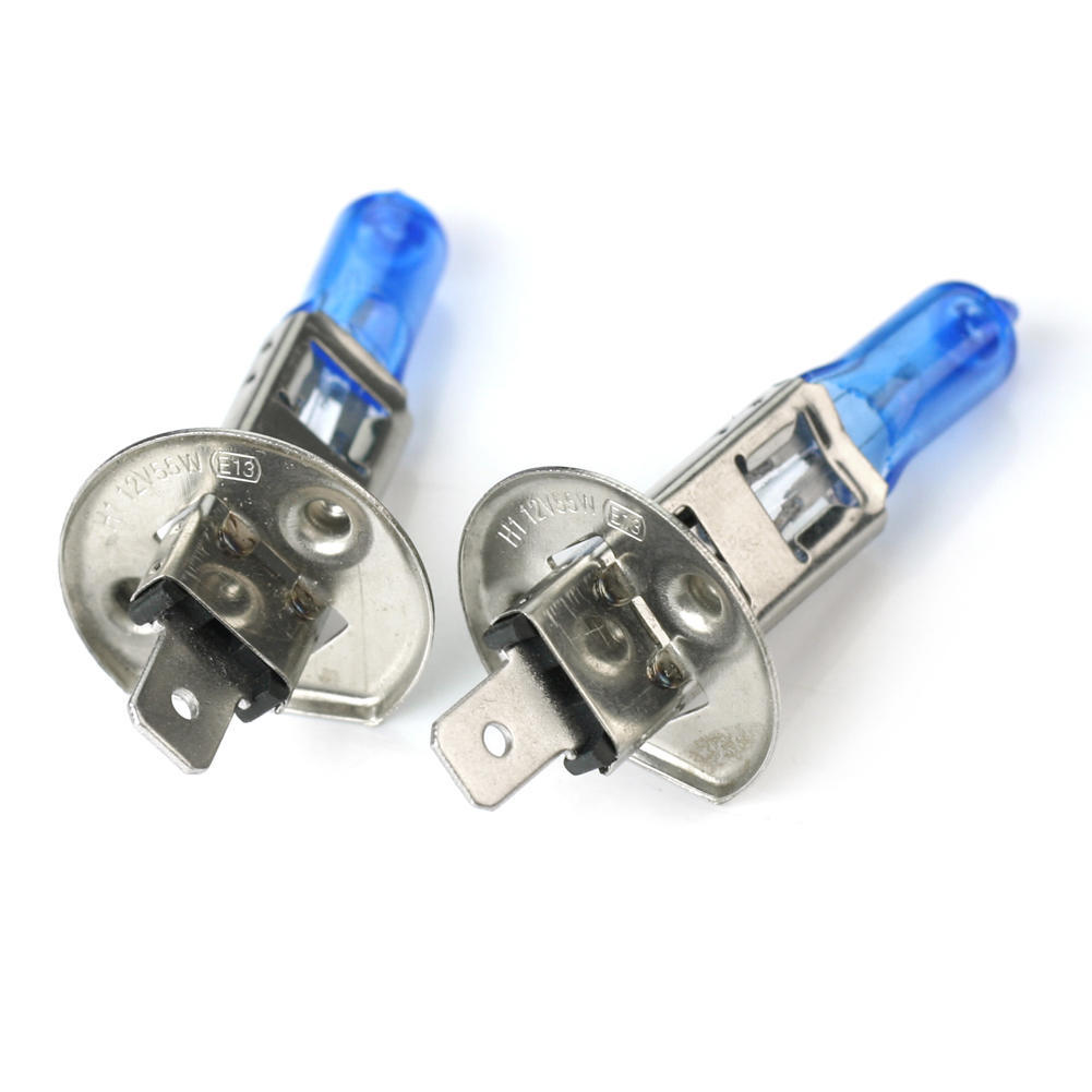 Buy 2Pcs 12V 55W H1 White Halogen Bulb Car HeadLight Auto Light 5000K ...