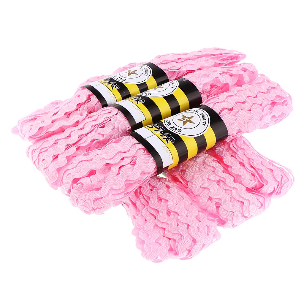 Buy 6 Pieces 15 Yard S Shape Wavy Lace Trim Ribbon Applique Sewing ...