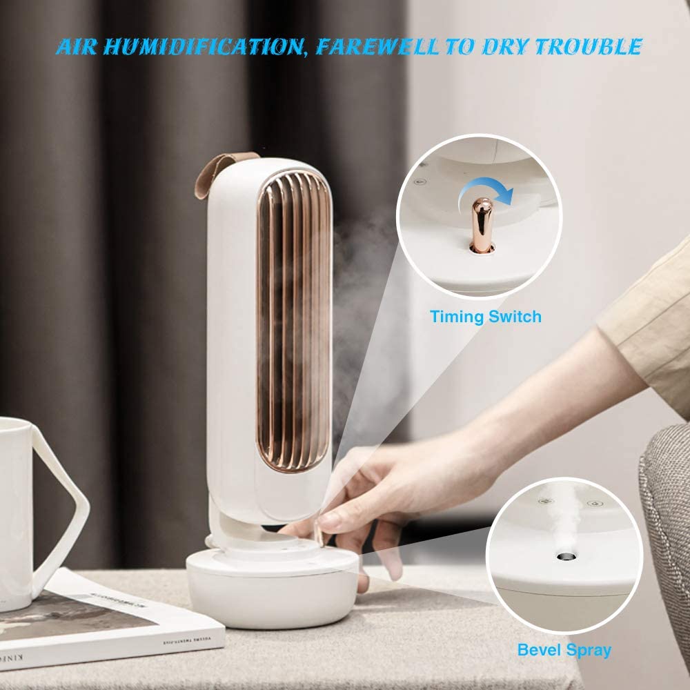 Buy Air Conditioning Desk Fan Portable Multifunctional Desktop Mute USB ...