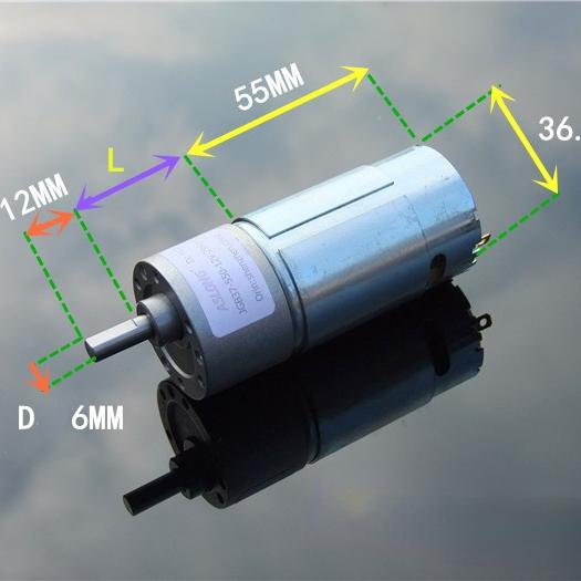 Buy DC12V 550 Geared Motor High Torque DC Geared Motor at affordable ...