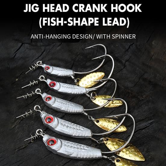 Satın alın Unique Jig Head Crank Hook Anti-hanging Reusable Portable ...