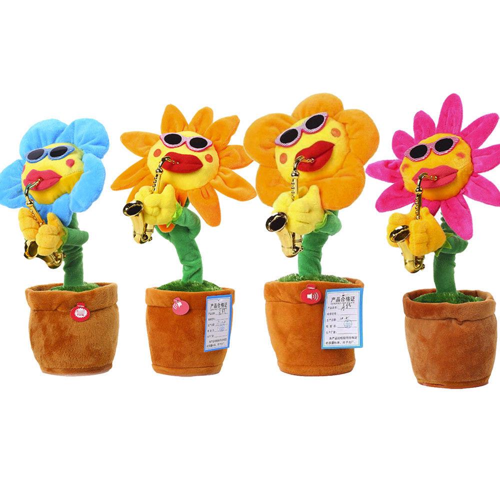 Buy Playing Saxophone Dancing Flower Soft Toy Baby Kid Gift Funny Music ...