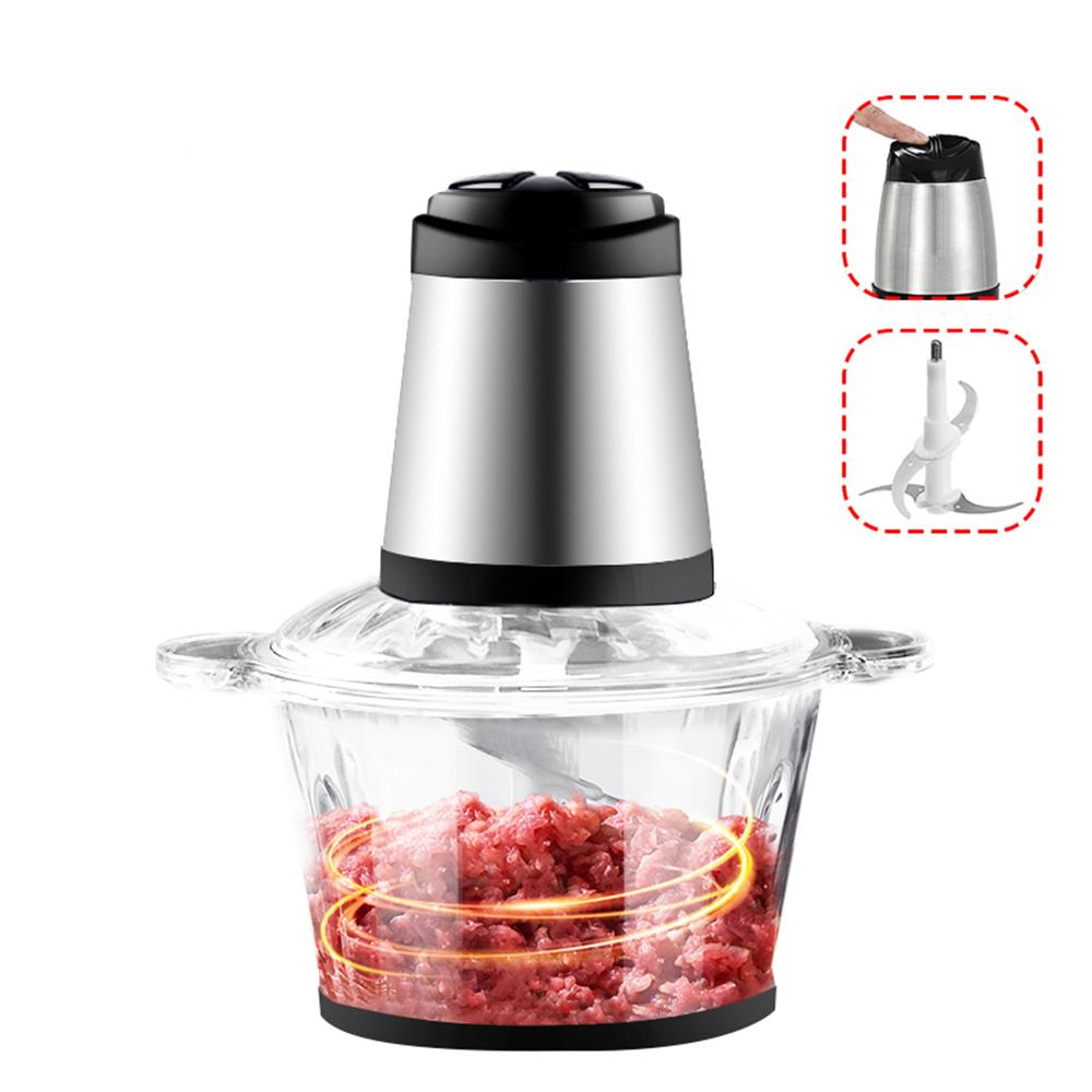 Buy 2 Speeds Stainless Steel 2L Capacity Electric Chopper Meat Grinder Mincer Food Processor ...