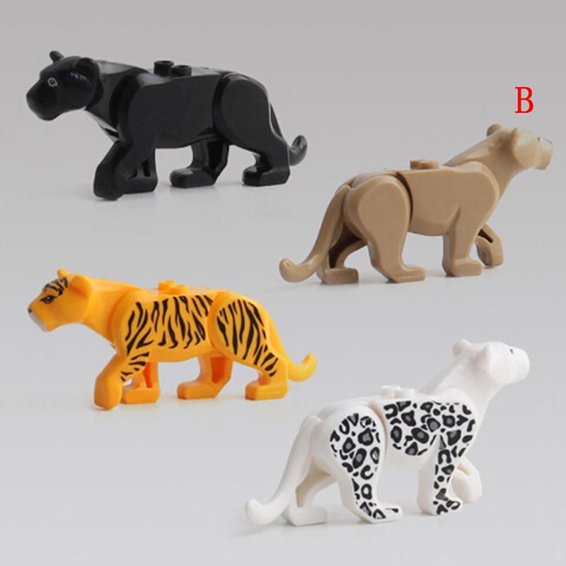 Animal Minifigures Tiger Lion Shark Cow Bull Leopard Panther Alligator ...