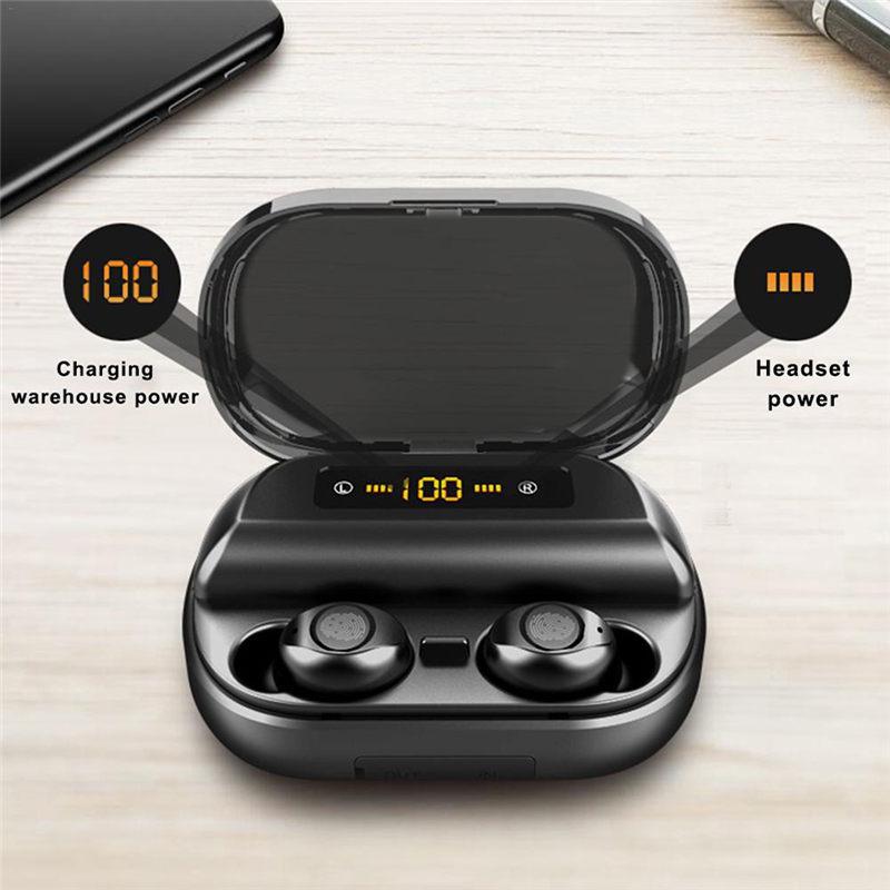 Buy V12 Battery Display Digital Display Touch Wireless 5.0 Dual ear ...