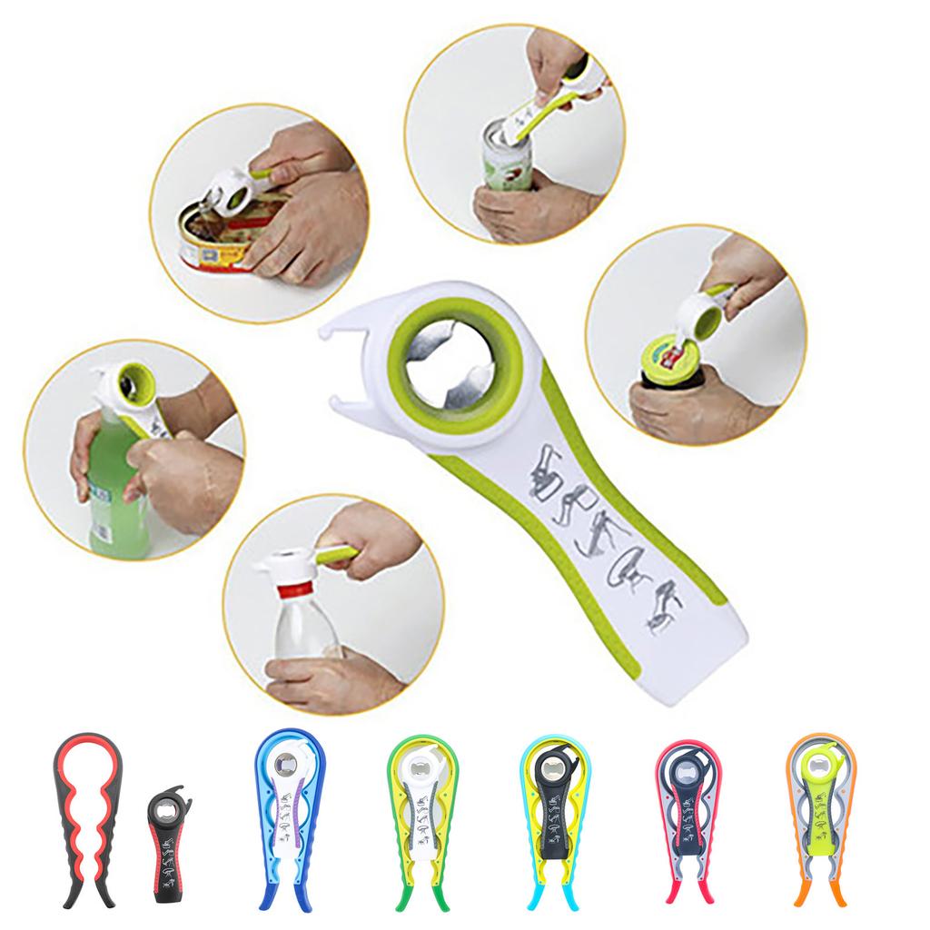 Buy Jar Opener, 5 In 1 Multi Function Can Opener Bottle Opener Kit With Silicone Handle Easy To ...