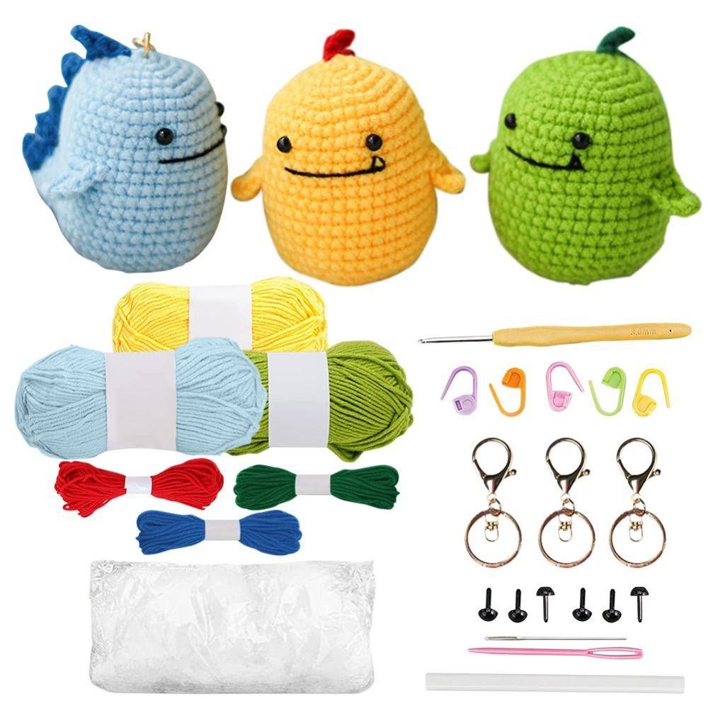 DIY Knitting Material Doll Crochet Kit DIY Handmade Doll Hand Knitting ...