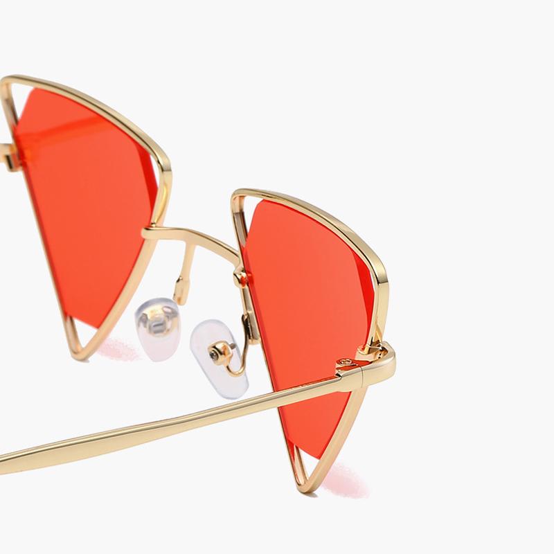 Buy Metallic Triangular Small Frame Sunglasses Punk Style Eyeglasses ...