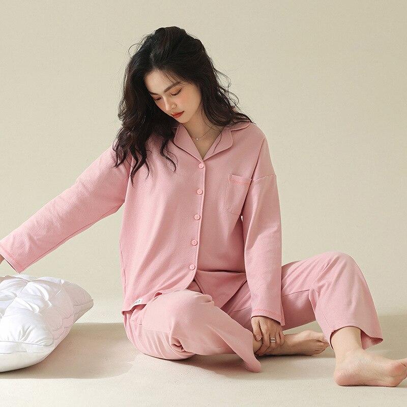 Buy Cotton Autumn Winter New Women Pajamas Female Comfort Pajamas Set ...