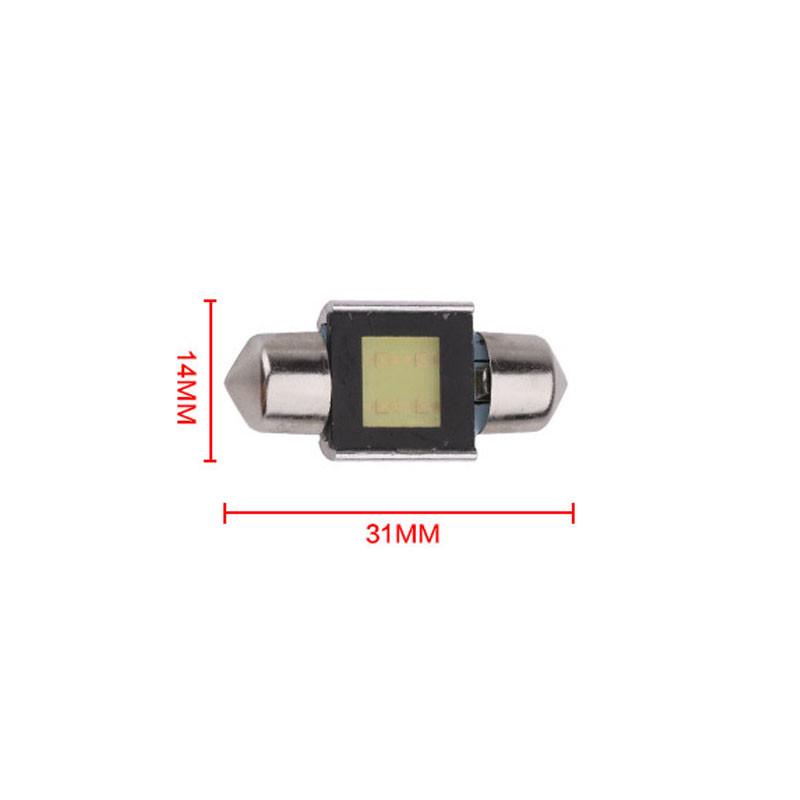Buy 2 X White 36mm Car COB LED License Plate Light 6418 C5W 4W Bulbs ...