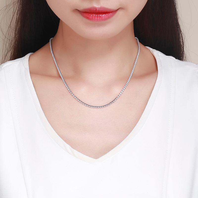 Buy 35cm +5cm 2mm Yellow Gold Color Tennis Cz Chain Short Choker ...