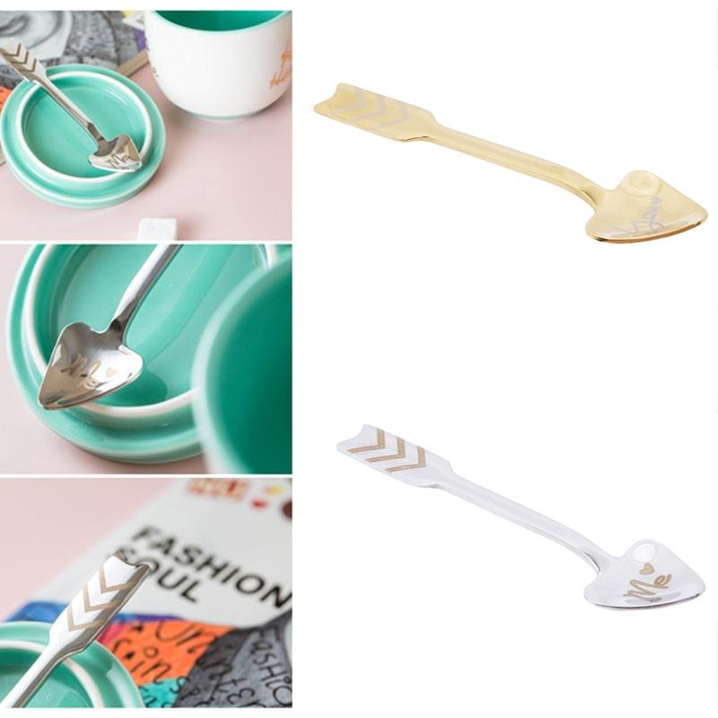 Buy Home Supplies Creative Arrow Love Shape Stainless Steel Coffee ...