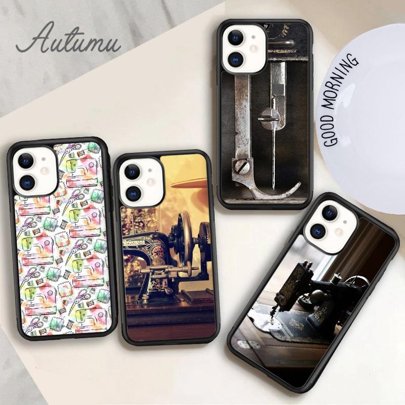 Cheap Sewing Machine Pattern Phone Case for iPhone 11 12 13 14 Pro Max ...