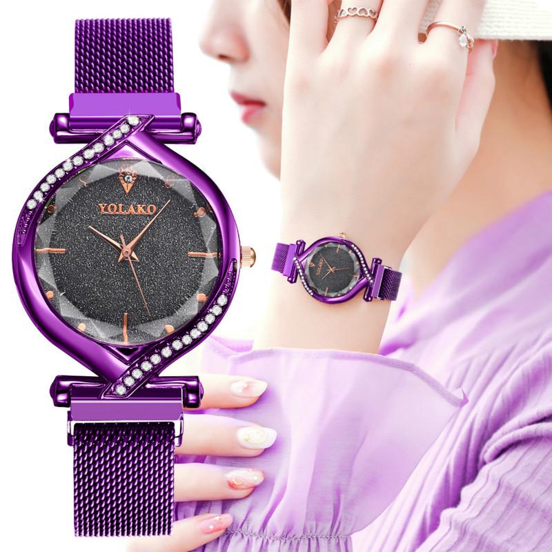 Buy Fashion Elegant Lady Quartz Watch Luxury Rhinestone Watch Stainless ...