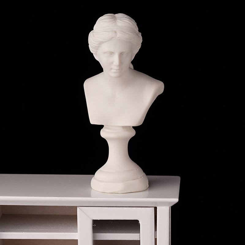 Buy 1:12 Dollhouse Miniature Resin Statue Venus Bust Sculpture White at ...