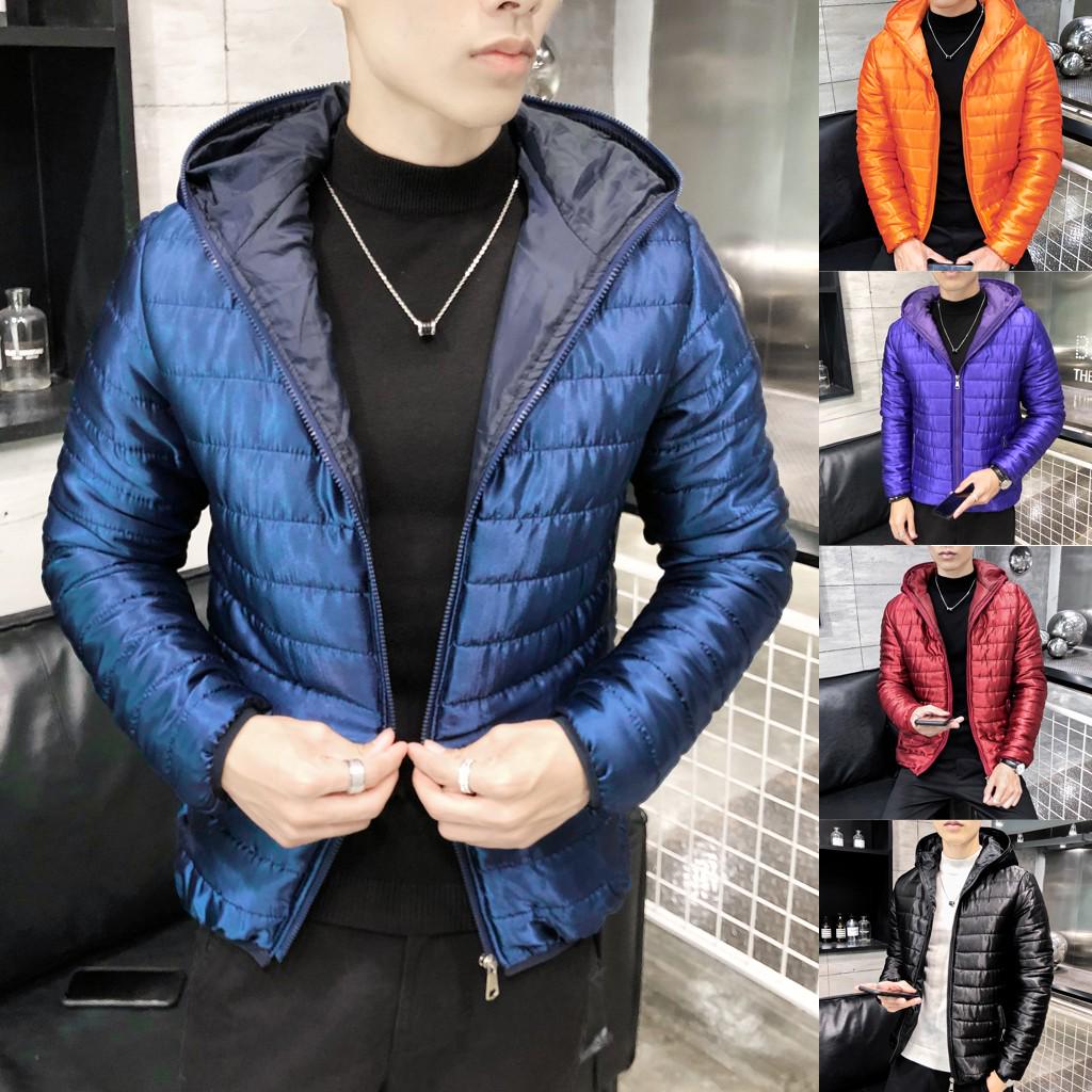 Buy Men's Autumn Winter Casual Solid Jacket Long Sleeved Coat at ...