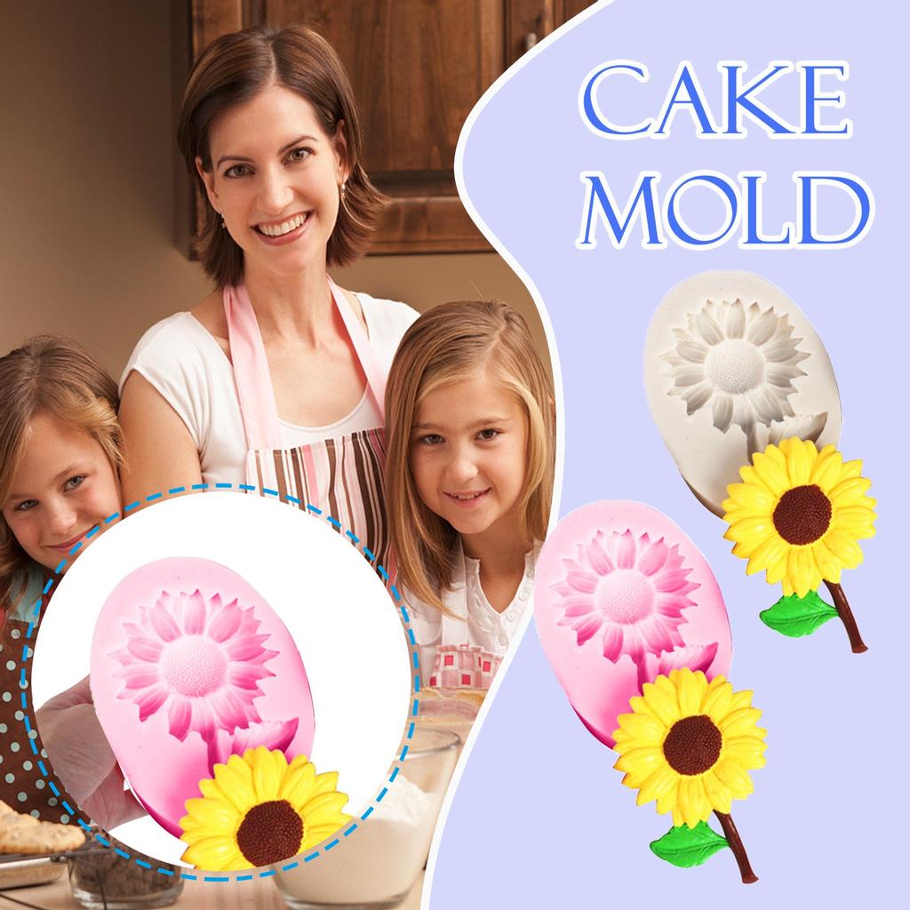 Sunflower Molds Silicone Mold Decoration Tool for Kids Adult Fondant ...