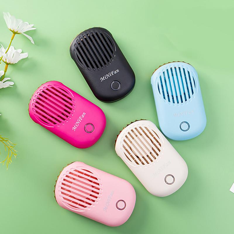 Buy Cute Mini Hanging Neck Small Fan Usb Charging Bladeless Fan at ...