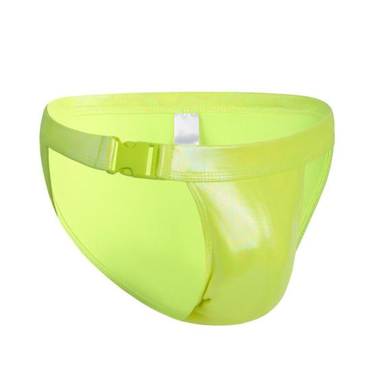 Buy Men Swimming Trunks Solid Color Radar Faux Leather Breathable ...